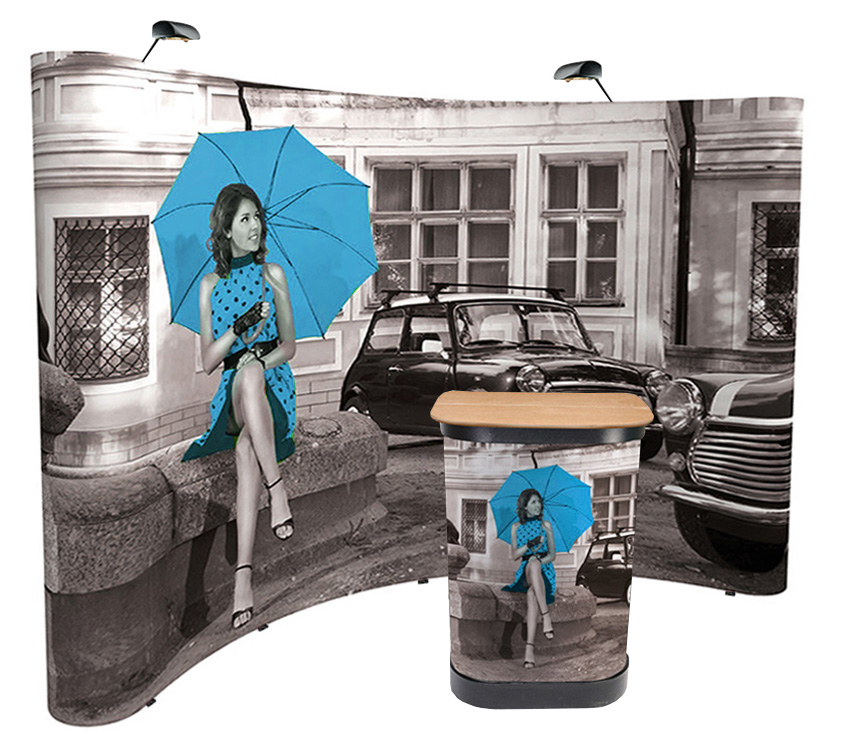 Pop Up KIT 4x3 stena oblá | Prezentačné systémy, reklamné stojany ...